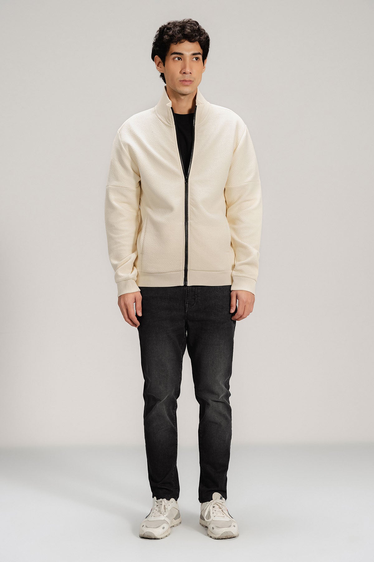 TEXTURED LUXE ZIP UP JACKET – Kiji Retail